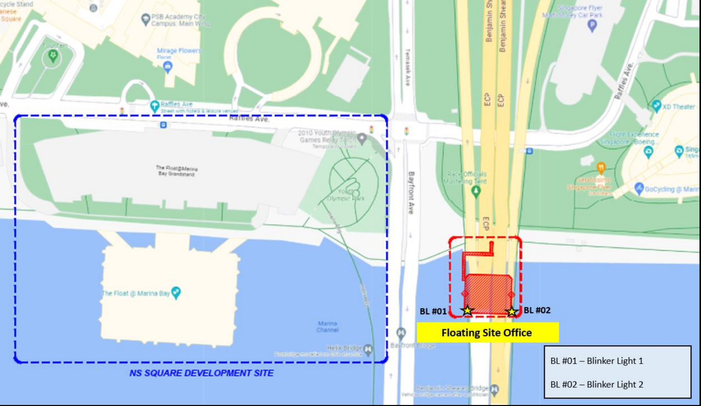 Construction of NS Square at Marina Bay –Floating Site Office | PUB ...